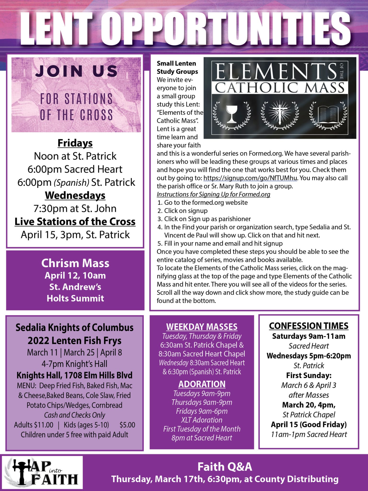 Lent Flyer | Saint Vincent de Paul Catholic Church