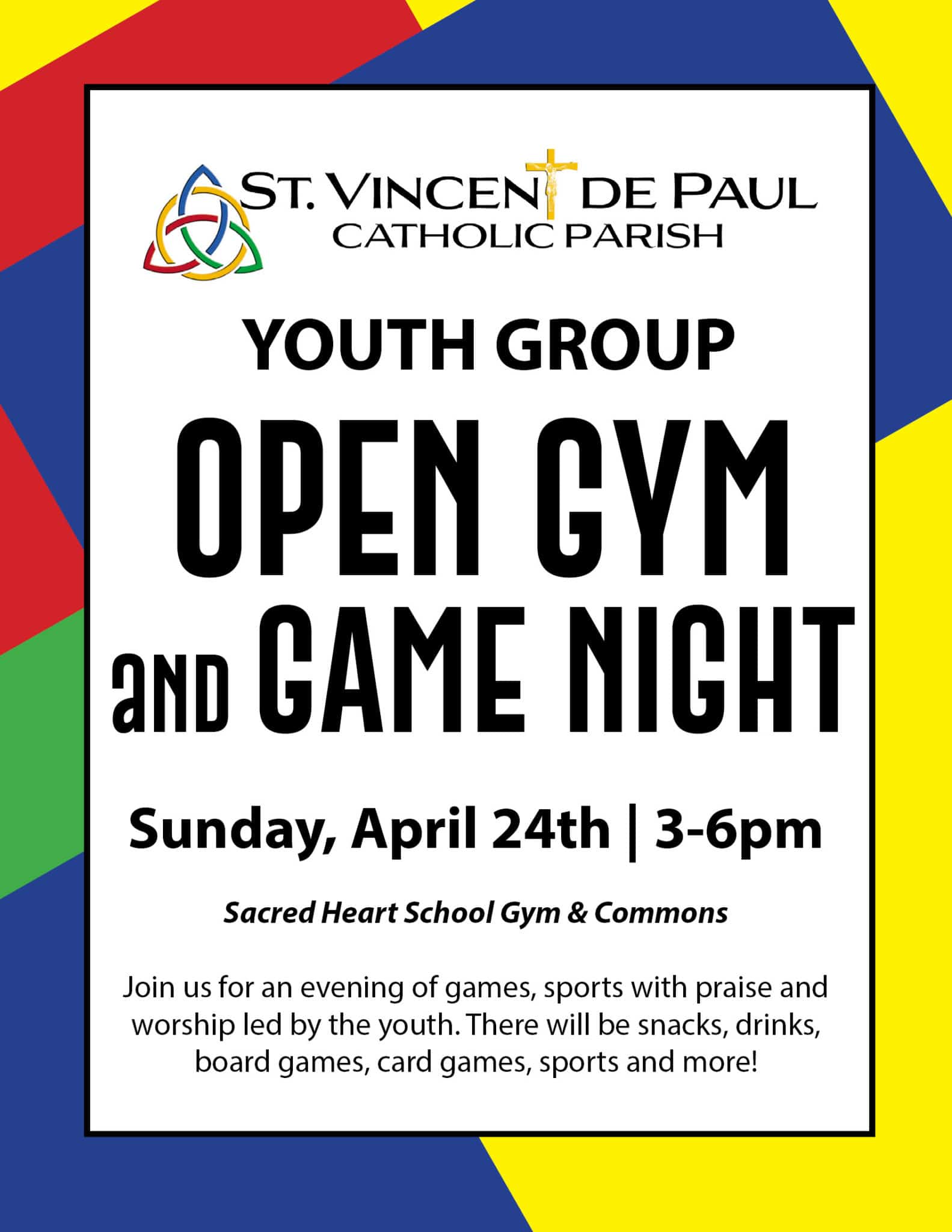 Youth Group Game Night | Saint Vincent de Paul Catholic Church