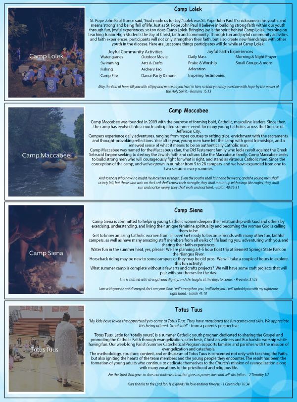 Diocesan Summer Camps – Why You Should Register Your Kids Now! | Saint ...